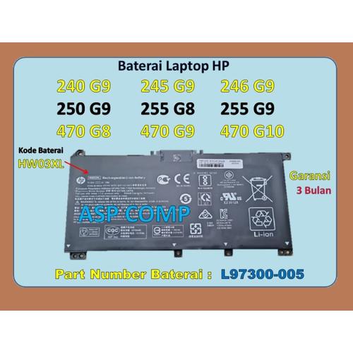 Jual Baterai Laptop HP 240 G9 , 245 G9 , 246 G9 Batre Battery - Jakarta ...