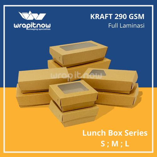 Jual Lunch Box Kraft L (20 x 12 x 4) // dus makan - Jendela besar - Kota Semarang - Wrap It Now ...