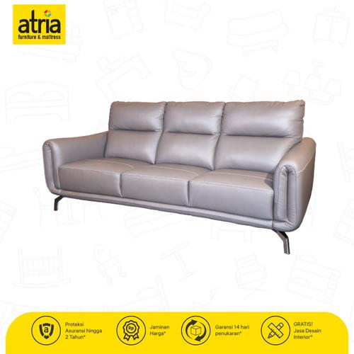 Promo Sofa Atria Brian 3 Seater Half Leather Grey 205x95x95Cm Cicil 0% ...
