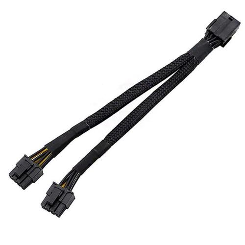 Jual Splitter PCIE VGA 8 pin Female to dual 8 pin (6+2) Male Sleeved ...