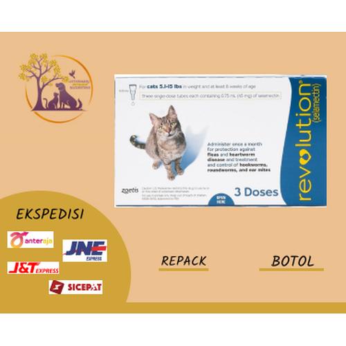 Promo Revolution cat adult blue obat kutu kucing dewasa original Repack ...