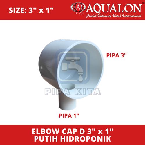 Jual Elbow Cap D 3 X 1 Inch PVC Putih AQUALON Hidroponik Knee Dop Tutup ...
