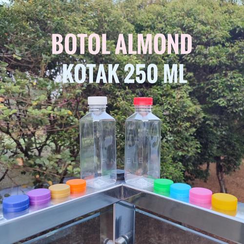 Jual Botol Almond Kotak 250ml / Botol Plastik / Botol Kick / Botol Susu ...