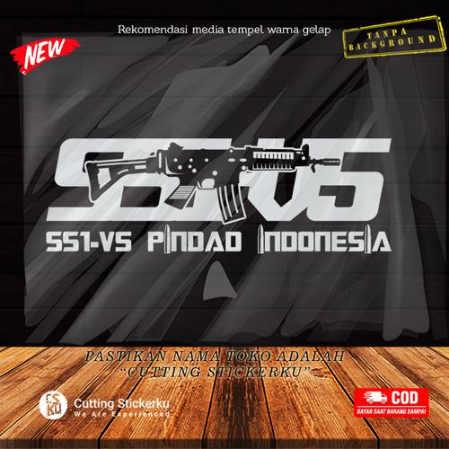 Jual Cutting Stiker Pindad SS1-V5 Variasi Motor Mobil Sticker Army ...
