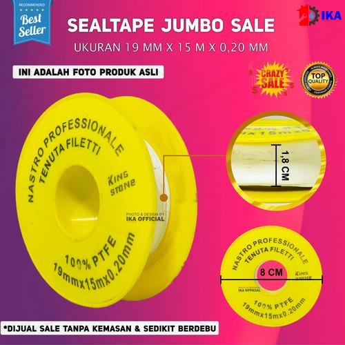 Jual Seal tape Besar Jumbo Siltip solasi Drat Tba pipa kran air 15 M ...