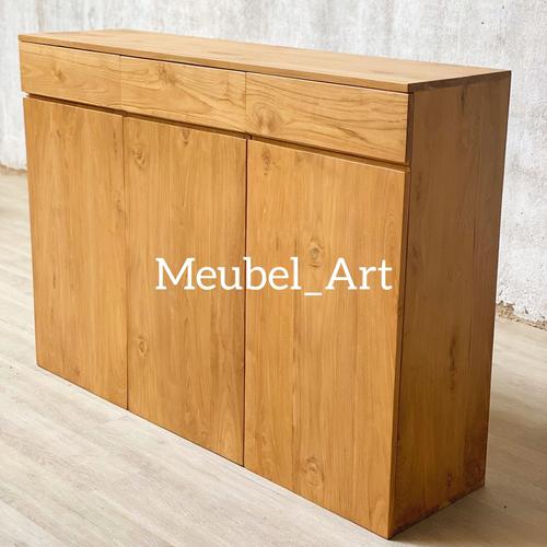 Jual cabinet drawer storage kayu jati, lemari rak penyimpanan kayu jati ...