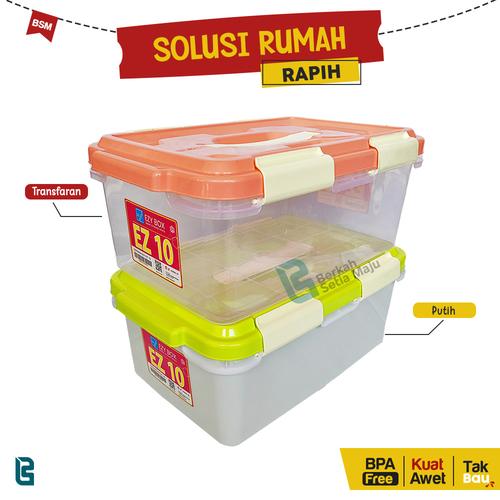 Jual CONTAINER BOX PLASTIK TRANSPARAN CB 10 LITER MURAH EZY KOTAK WADAH ...