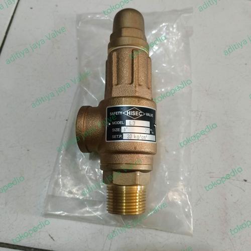 Jual safety valve hisec 1" kuningan model L3 pressure 20 kg/cm2 - Kab ...