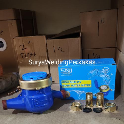 Jual meteran air 1/2 inch body besi SNI/meteran pam pdam 1/2"/water ...