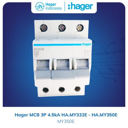 Promo Hager MCB Listrik 3 Phase 50a 50 ampere 4.5kA - MY350E - Jakarta Barat - Hager Indonesia ...