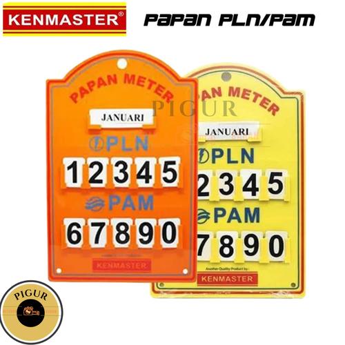 Jual Papan Meteran PLN PAM KENMASTER/Papan Plastik Angka Penunjuk PLN ...