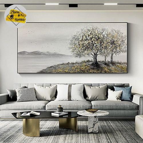 Jual lukisan dinding modern art lebar 150 tinggi 80cm plus bingkai ...