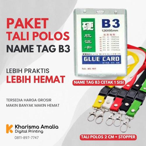 Jual PAKET TALI ID CARD NAME TAG PANITIA EVENT PLASTIK NAME TAG UKURAN ...