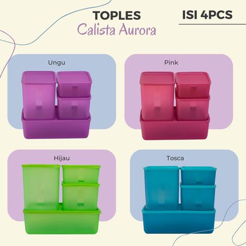 Jual Food Container / Calista Aurora Toples Makanan Isi 4 pcs - Kota ...