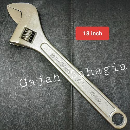 Jual Kunci inggris 6-8-10-12-15-18 inch ATS Adjustable Wrench - Jakarta ...
