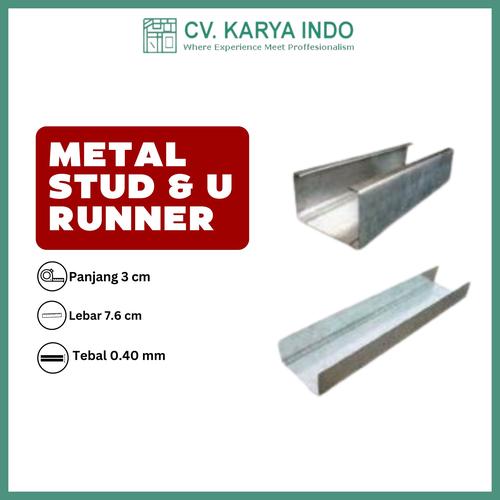 Jual METAL STUD RANGKA PARTISI GYPSUM U RUNNER 76 x 0.40 - METAL STUD - Kota Depok - Karya Indo ...