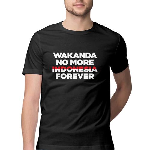 Promo Baju Kaos Dewasa Wakanda No More Indonesia Forever WKD-03 - Hitam ...