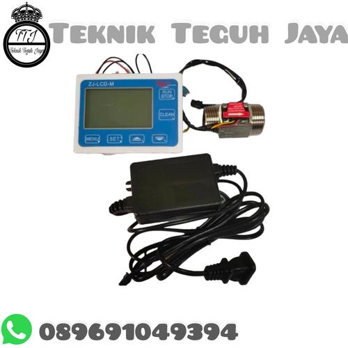 Jual digital flow meter control + water sensor stainless steel 1/2 inch ...