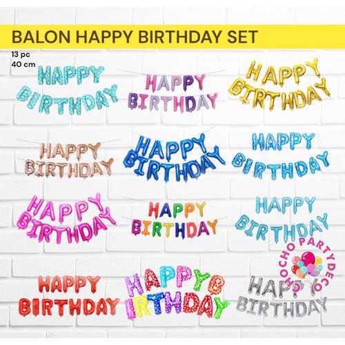 Jual Balon set Happy Birthday - balon Hbd - balon foil hbd - balon set ...