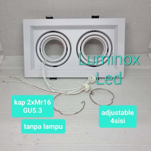 Jual kap halogen mr16 segi 2mata downlight spotlight kotak 2 mata inbow - Jakarta Barat ...