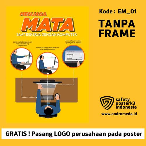 Jual Safety Poster K3 : Ergonomi Kerja di Depan Komputer APD_60x80 cm ...