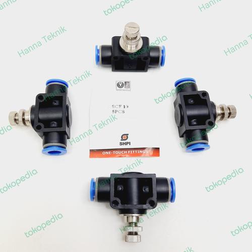 Jual SHPI Pneumatic Fitting Inline Flow Control 10 MM SCF10 SCF 10 PER ...