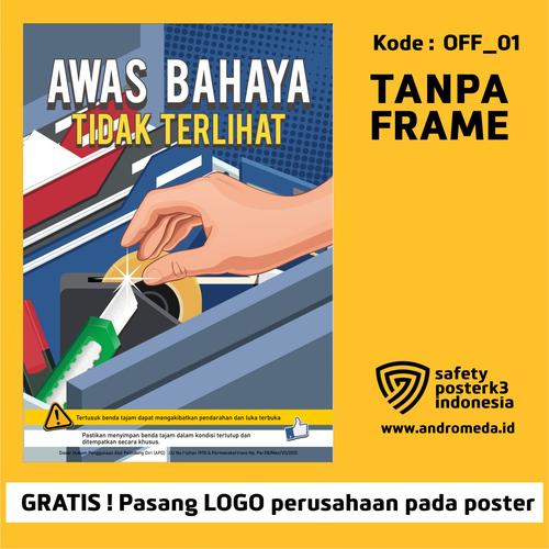 Jual Safety Poster K3 : Office Bahaya Kantor Terjepit Hazard - 80x60 cm ...