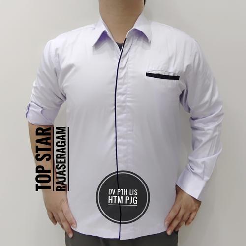 Jual DV Baju Kemeja Seragam Panjang Kerja Kombinasi Lis Kantor PDH PDL ...