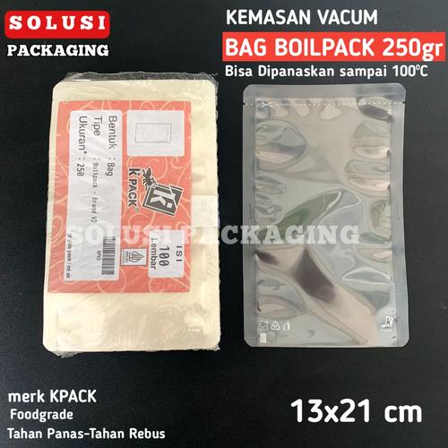 Jual BAG BOILPACK 250G KPACK PLASTIK VACUM KEMASAN TAHAN PANAS FROZEN ...