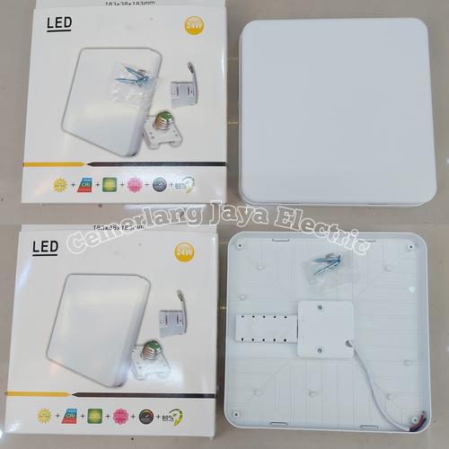 Jual Lampu Plafon Baret LED KOTAK 24W 220v Cahaya KUNING Warmwhite ...