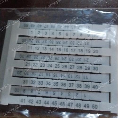 Jual Weidmuller DEK 5/5 Terminal Marker WDU 2,5, WTR2,5 dll - Horisontal, 1 s/d 100 - Jakarta ...