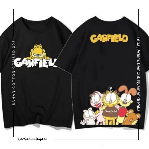 Promo Kaos Oversize Cute Garfield TShirt Pria dan Wanita Korean ...