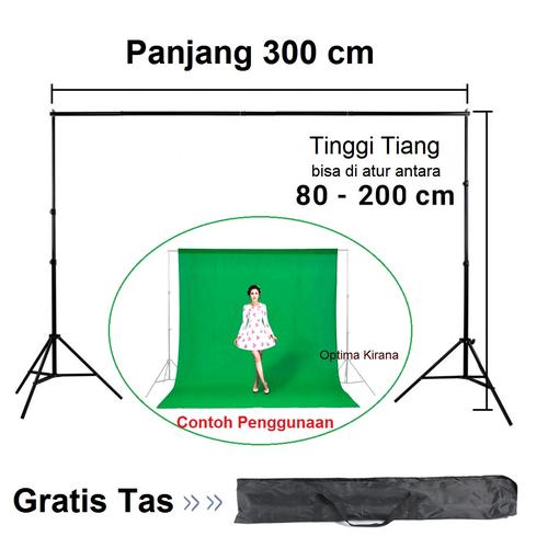 Jual BACKDROP STAND BACKGROUND TIANG KAIN Layar FOTO STUDIO Bracket 3x2 ...