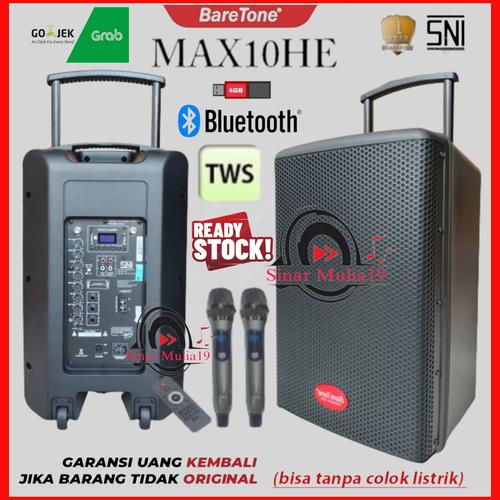 Jual Speaker Portable Baretone MAX10HE / MAX 10HE / MAX 10 HE Bluetooth ...