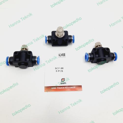 Jual SHPI Pneumatic Fitting Inline Flow Control 8 MM SCF08 SCF 08 PER ...