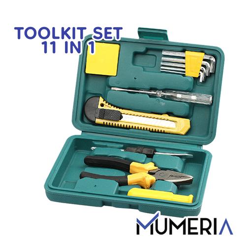 Jual Tool Kit Perkakas 11 In 1 Kunci L Meteran Obeng Test Pen Tang ...