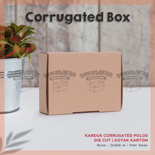 Jual KARDUS CORRUGATED 21x15x6 CM | DIE CUT | KOTAK KARTON | BOX PACKING - BOX POLOS - Kab ...