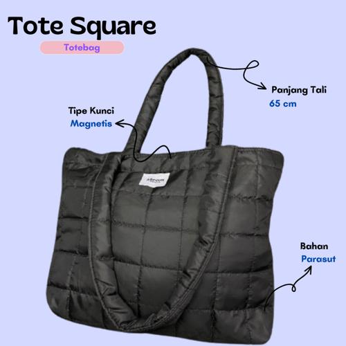 Jual Totebag Puffy Square - Tas Laptop up to 14inch Tas Kuliah Puffer ...