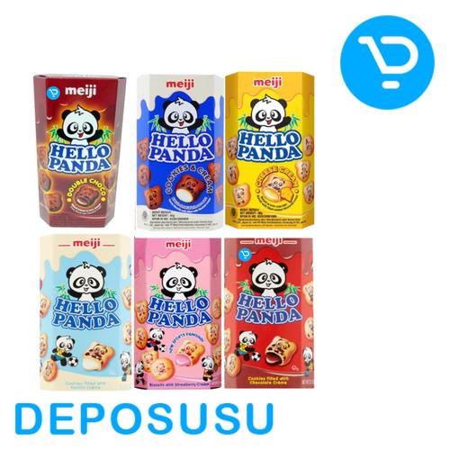 Promo MEIJI HELLO PANDA Biskuit Chocolate Cheese Vanilla Strawberry ...