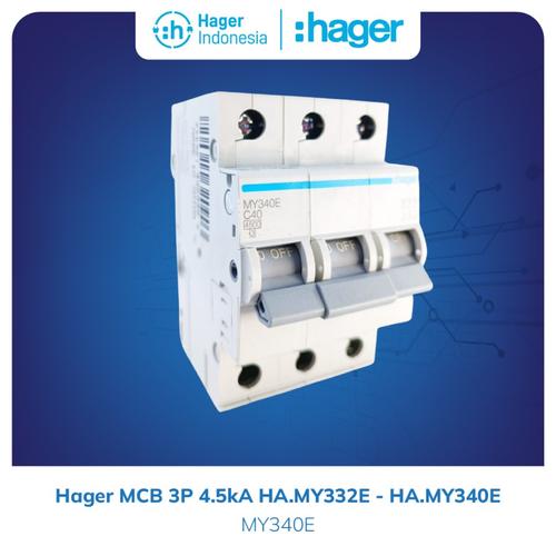 Promo Hager MCB 3 Phase 40a 4 ampere 4.5kA - MY340E - Jakarta Barat ...