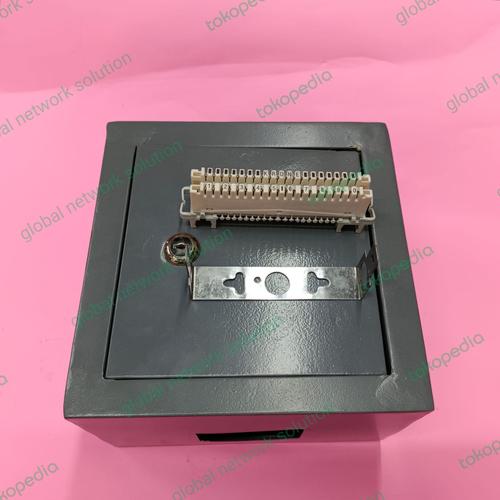 Jual box mdf telepon 10 pair lengkap bmf dan lsa, box plat 20x20 x12cm ...