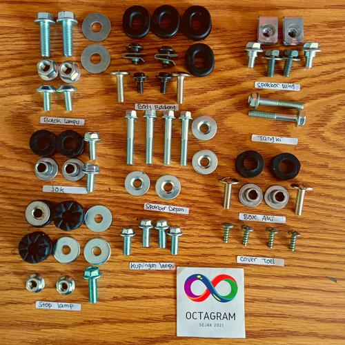 Jual Baut body fullset mega pro primus/baut body set honda mega pro ...