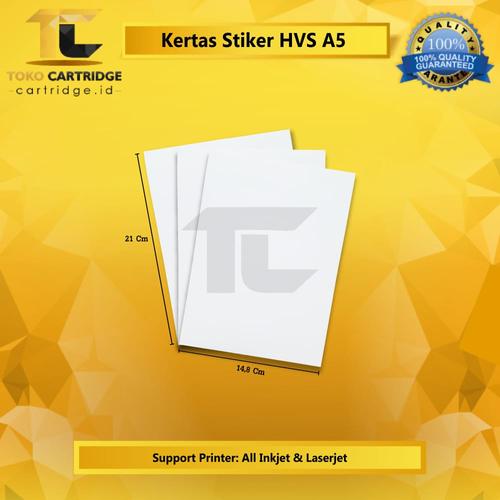 Jual Kertas Sticker HVS A5 Isi 100 Lembar Stiker Kertas Inkjet Laset ...