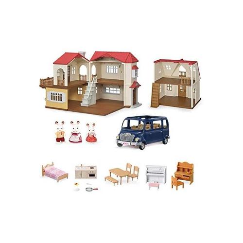 Jual Calico Critters Red Roof Grand Mansion Gift Set Dollhouse Playset ...