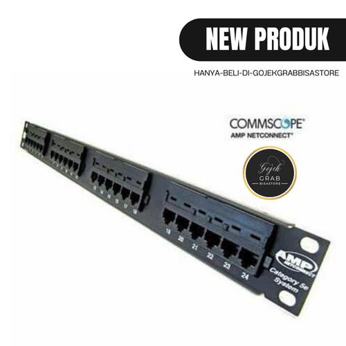 Jual AMP Commscope Patch Panel 24 Port CAT5E Loaded Original - Jakarta ...