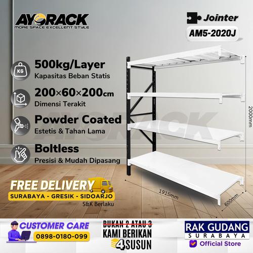 Jual RAK GUDANG 4 SUSUN 2 METER AYORACK AM5-2020J MEDIUM DUTY JOINTER 500KG - Kota Surabaya ...