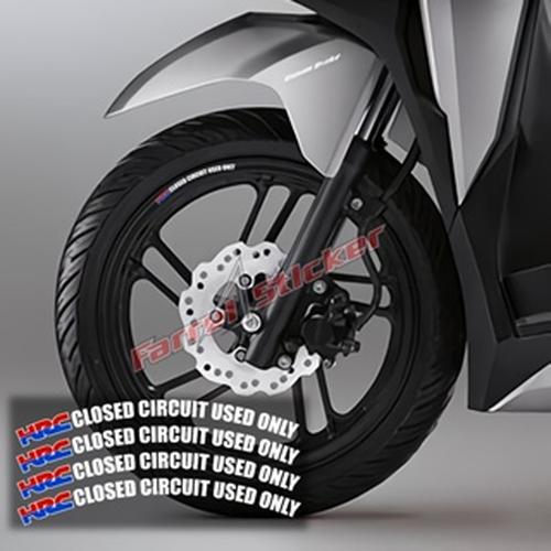 Jual Sticker Velg HRC CLOSED CIRCUIT USED ONLY stiker velk UV DTF isi 4 ...