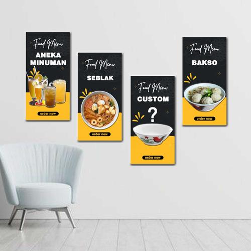 Promo HIASAN DINDING WALDECOR MAKAN FOOD MENU UKURAN 15 X 30 CM BISA ...