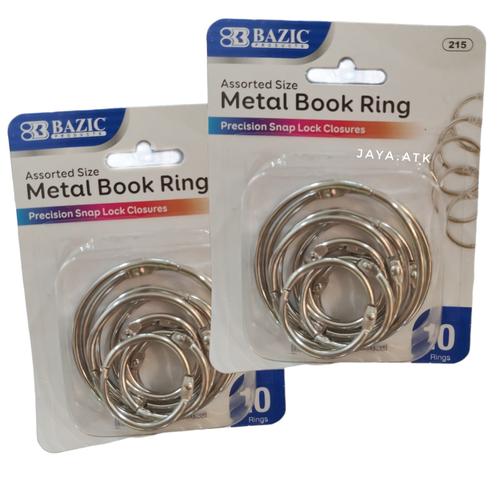 Jual RING JILID BUKU BESI MIX CAMPUR 1 1.5 2 IN ISI 10 METAL BOOK RING ...