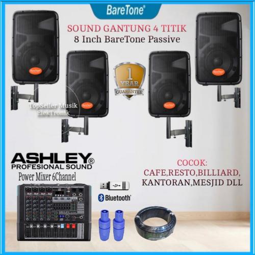 Promo Paket Sound System Speaker Gantung 8 Inch BareTone 4 Titik ...